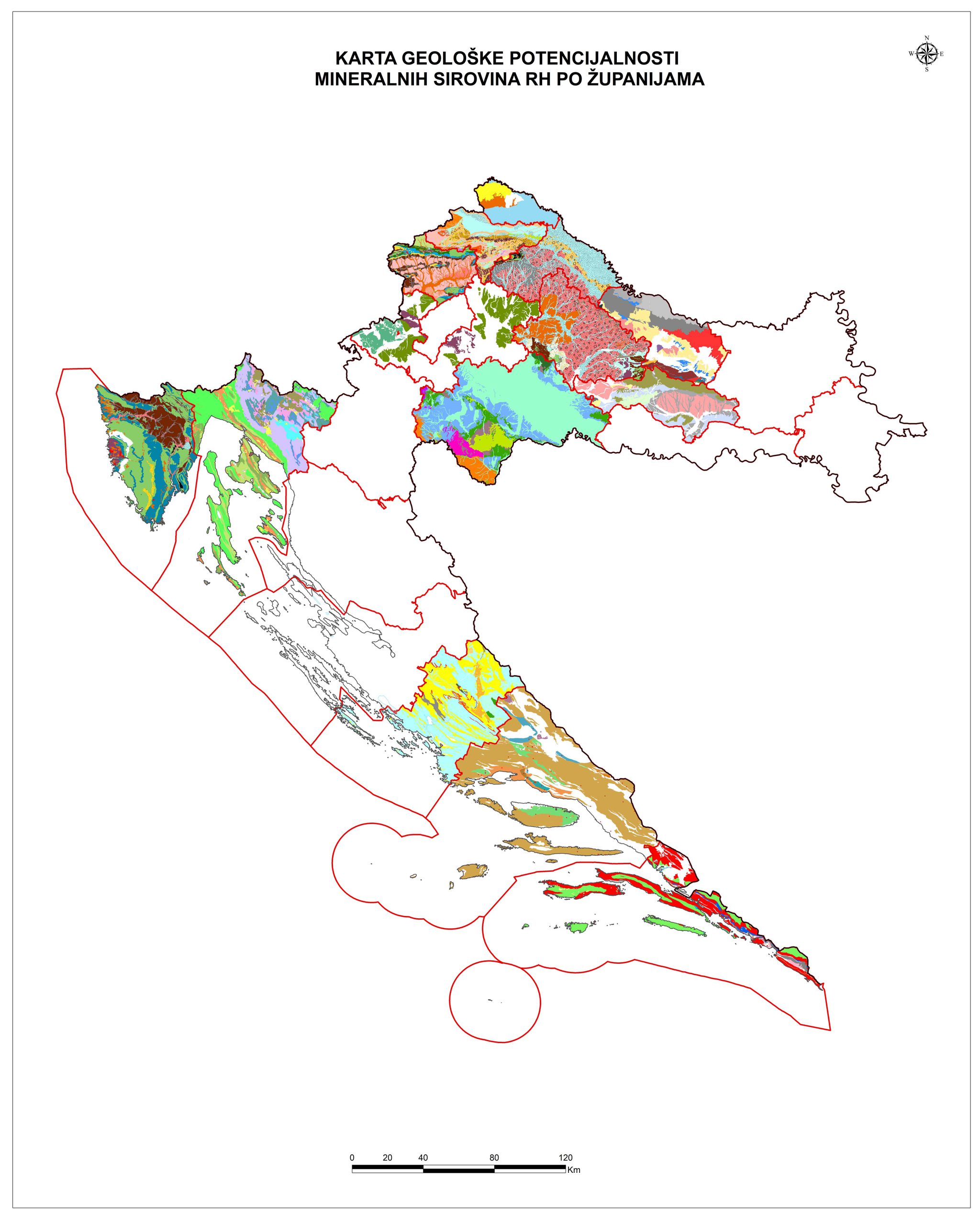 Karta geološke potencijalnosti mineralnih sirovina RH | Hrvatski ...